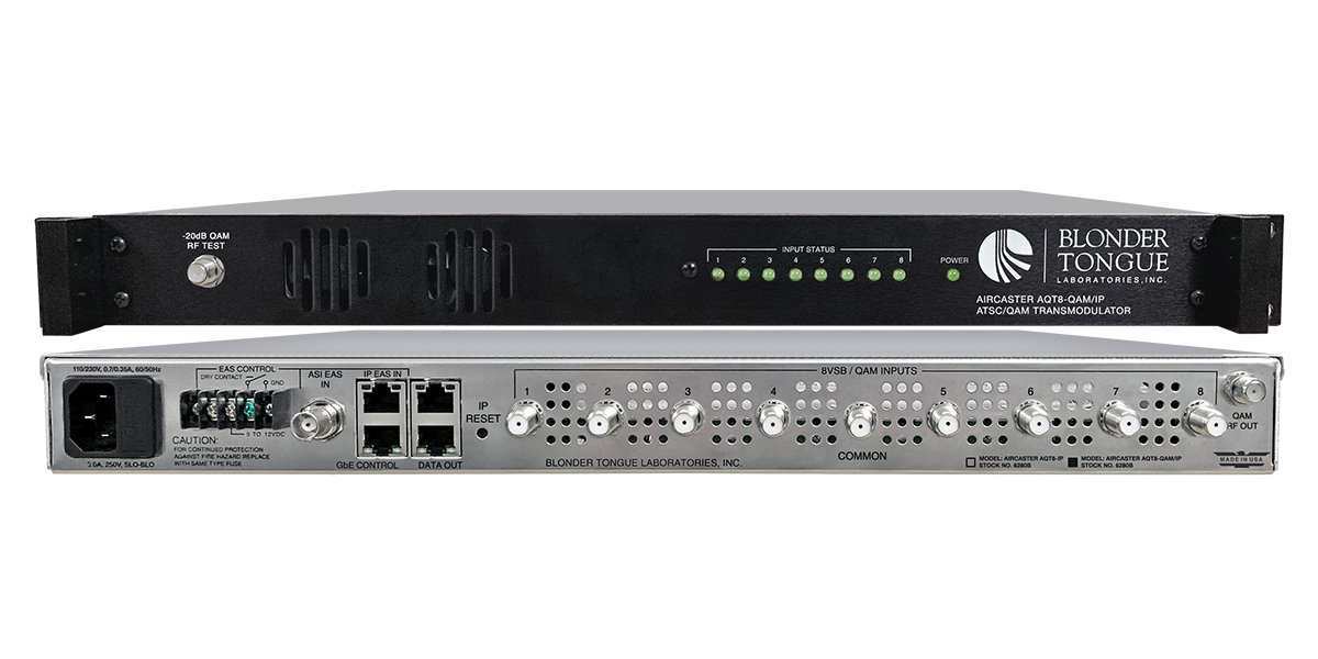 Aircaster® AQT8 QAM/IP Transmodulator | Blonder Tongue Laboratories